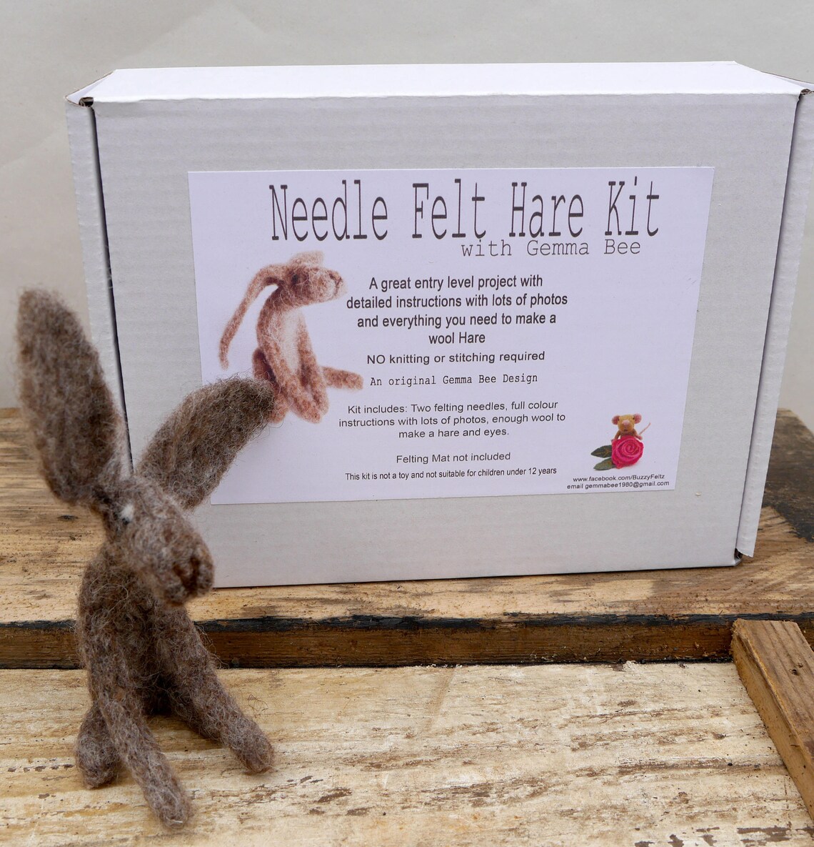 Needle Felting Kit Hare Beginner Level - Etsy