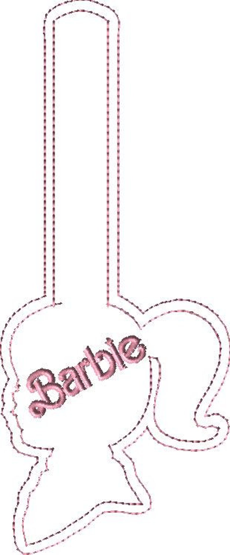 In the Hoop Barbie Key Fob - Etsy