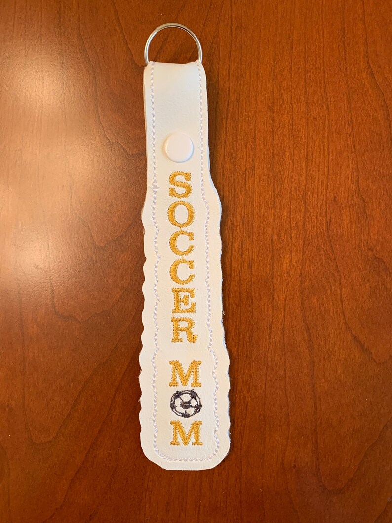In the Hoop Key Fob Soccer Mom Key Chain - Etsy