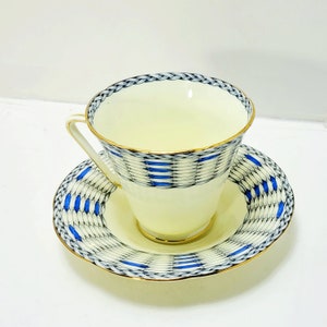 Royal Grafton Tea Cup, Basket Weave raffia Pattern, Made in England - Etsy