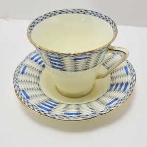 Royal Grafton Tea Cup, Basket Weave raffia Pattern, Made in England - Etsy