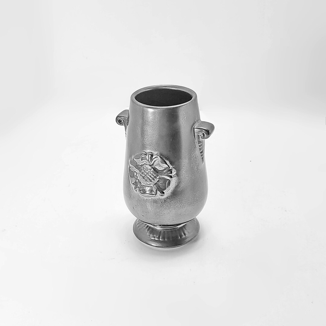 Prinknash Pottery Vase With Flower Decoration, Made in England, Gift - Etsy