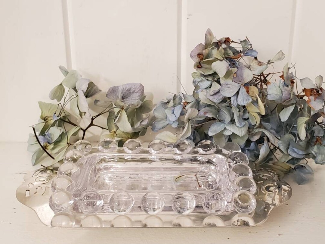 Viking Silver Plate and Glass Candlewick Dish Made in Canada - Etsy