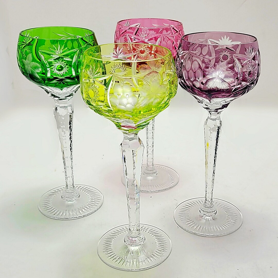 Nachtmann Laube Crystal Wine Glasses, Bavaria Germany - Etsy