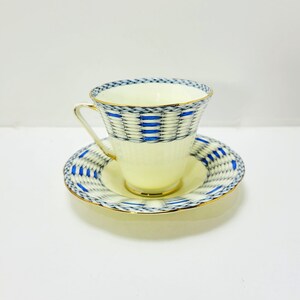 Royal Grafton Tea Cup, Basket Weave raffia Pattern, Made in England - Etsy