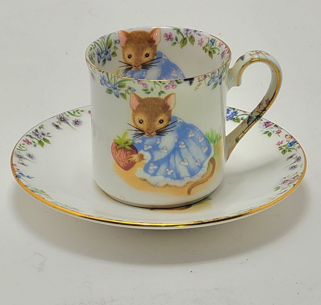 Demitasse Teacup Mouse Queen's China Staffordshire, Made in England - Etsy