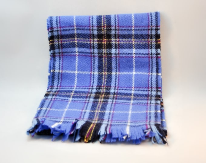 James Pringle Weavers Wool Scarf Blue Scotland Plaid Tartan Accessories ...