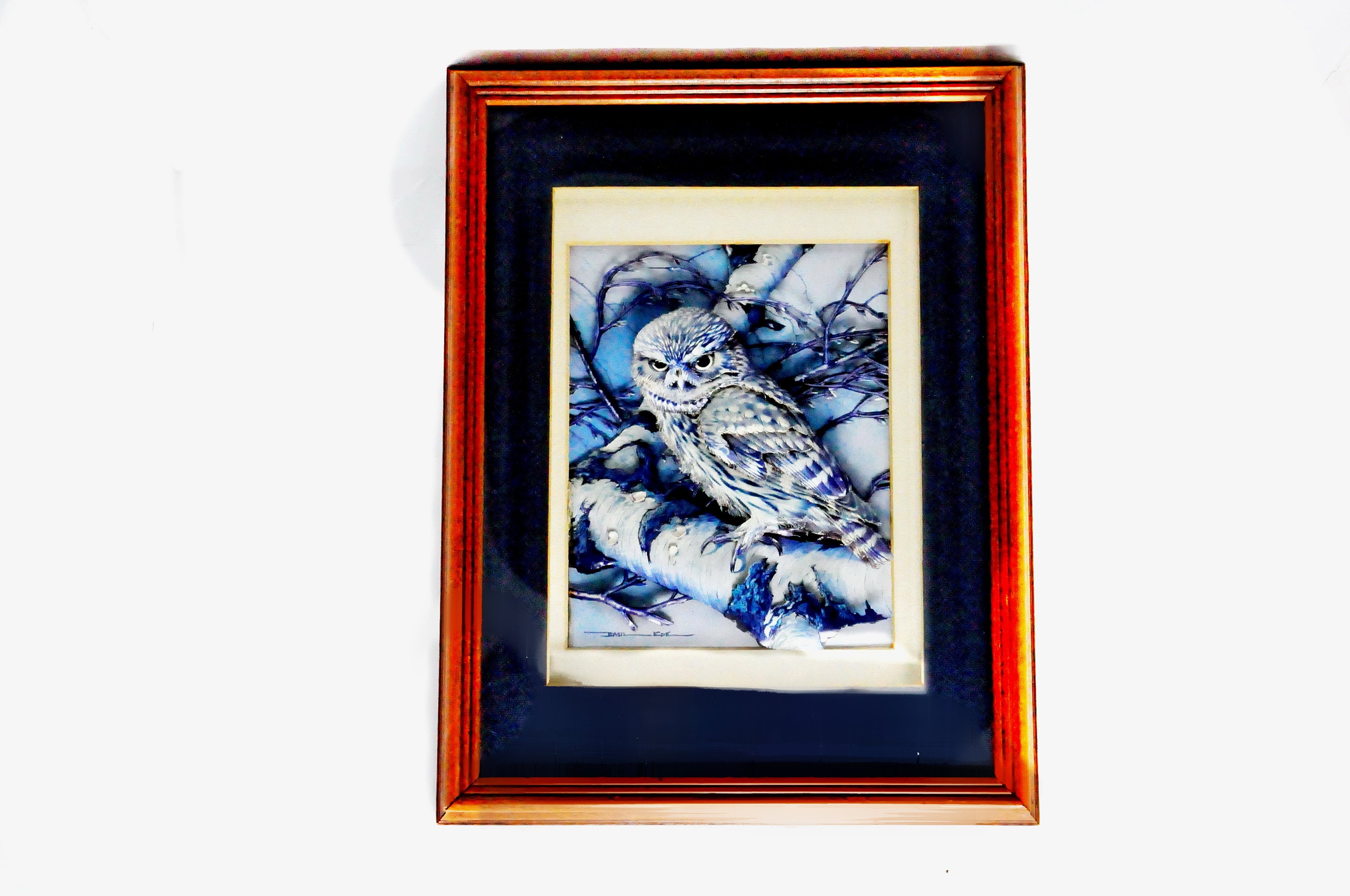 Basil Ede 3D Lithograph Owl in Wood Frame, by British Naturalist sold ...