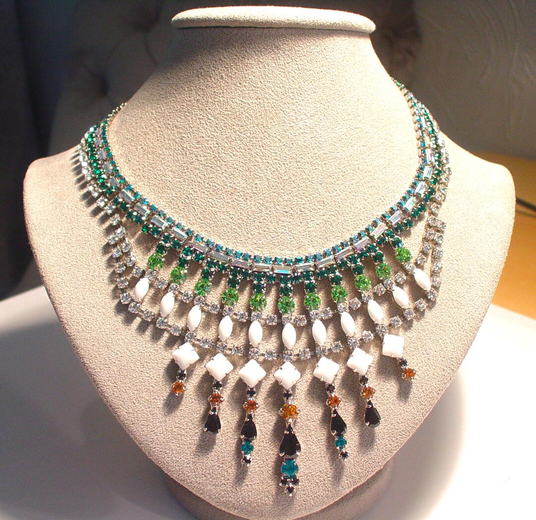 Tom BINNS Crystal Haute Couture Runway Statement Necklace - Etsy