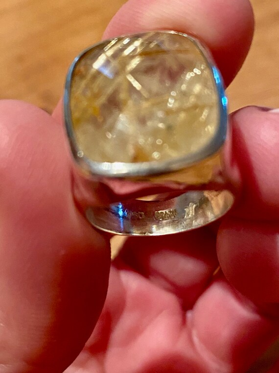 Large Modernist 950 Sterling Radiant Cut RUTILATED Qu… - Gem