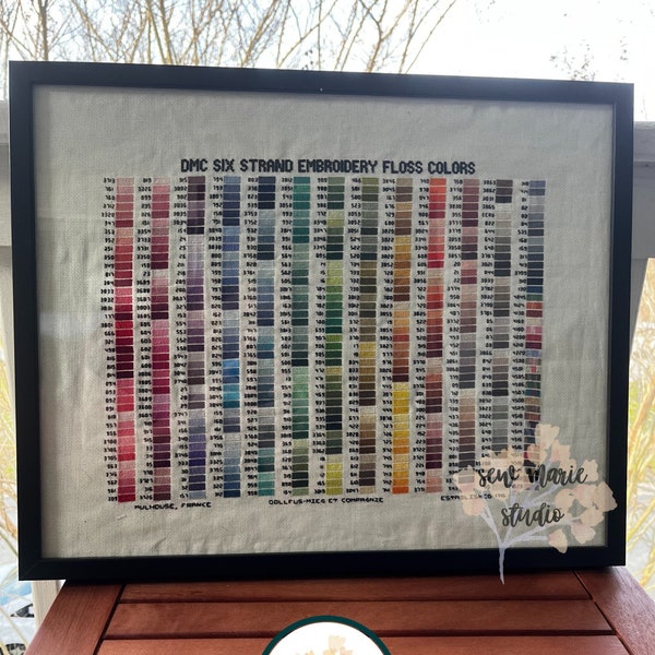 Floss Color Chart Pattern - Etsy