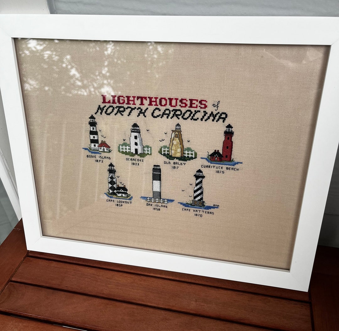 North Carolina Lighthouses Cross Stitch Pattern, Outer Banks (PDF ...