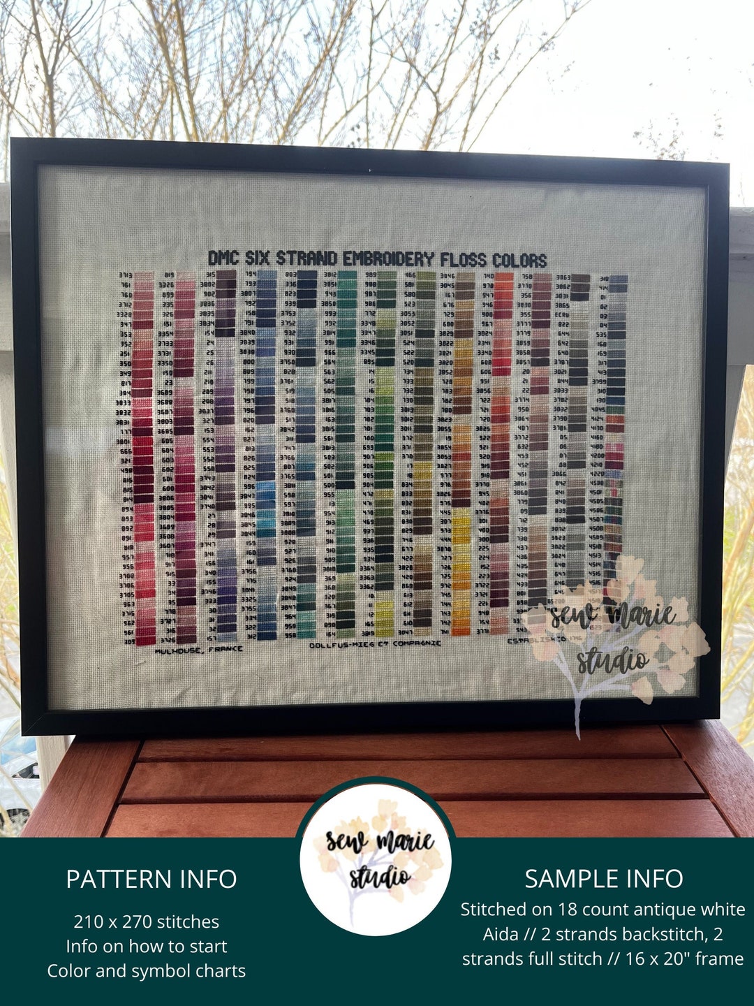Floss Color Chart Cross Stitch Pattern, DMC Floss, Color Theory, Color ...