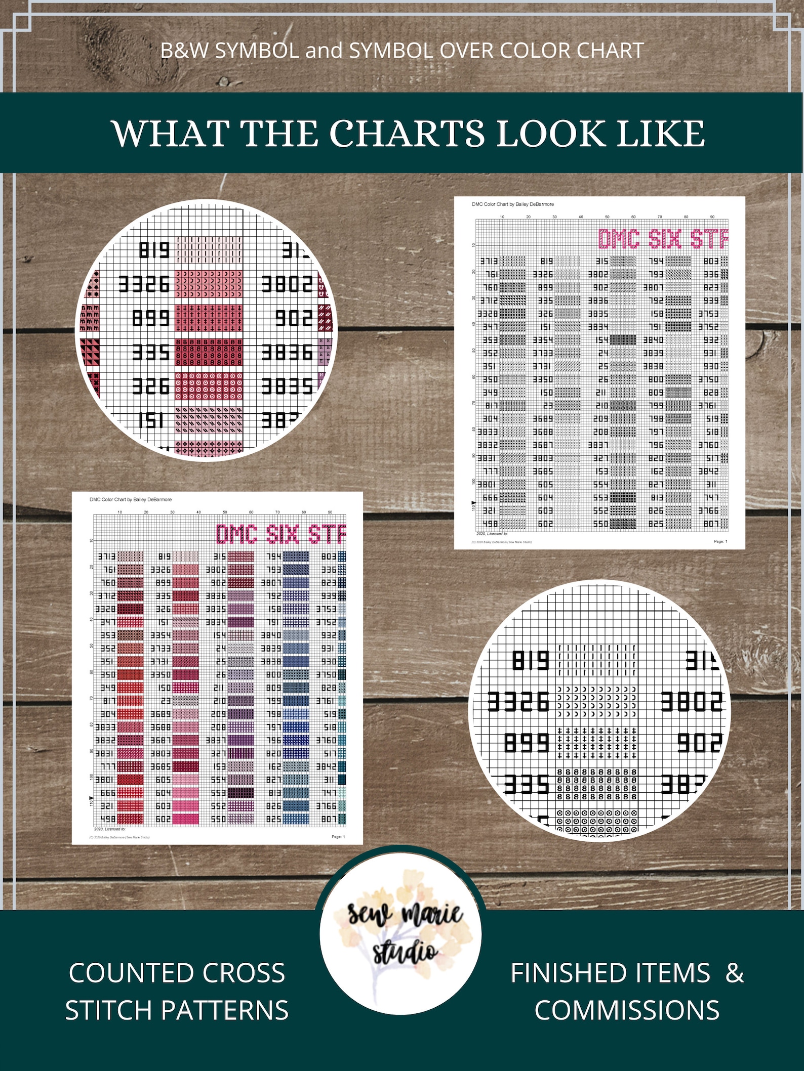 Floss Color Chart Cross Stitch Pattern DMC Floss Color - Etsy