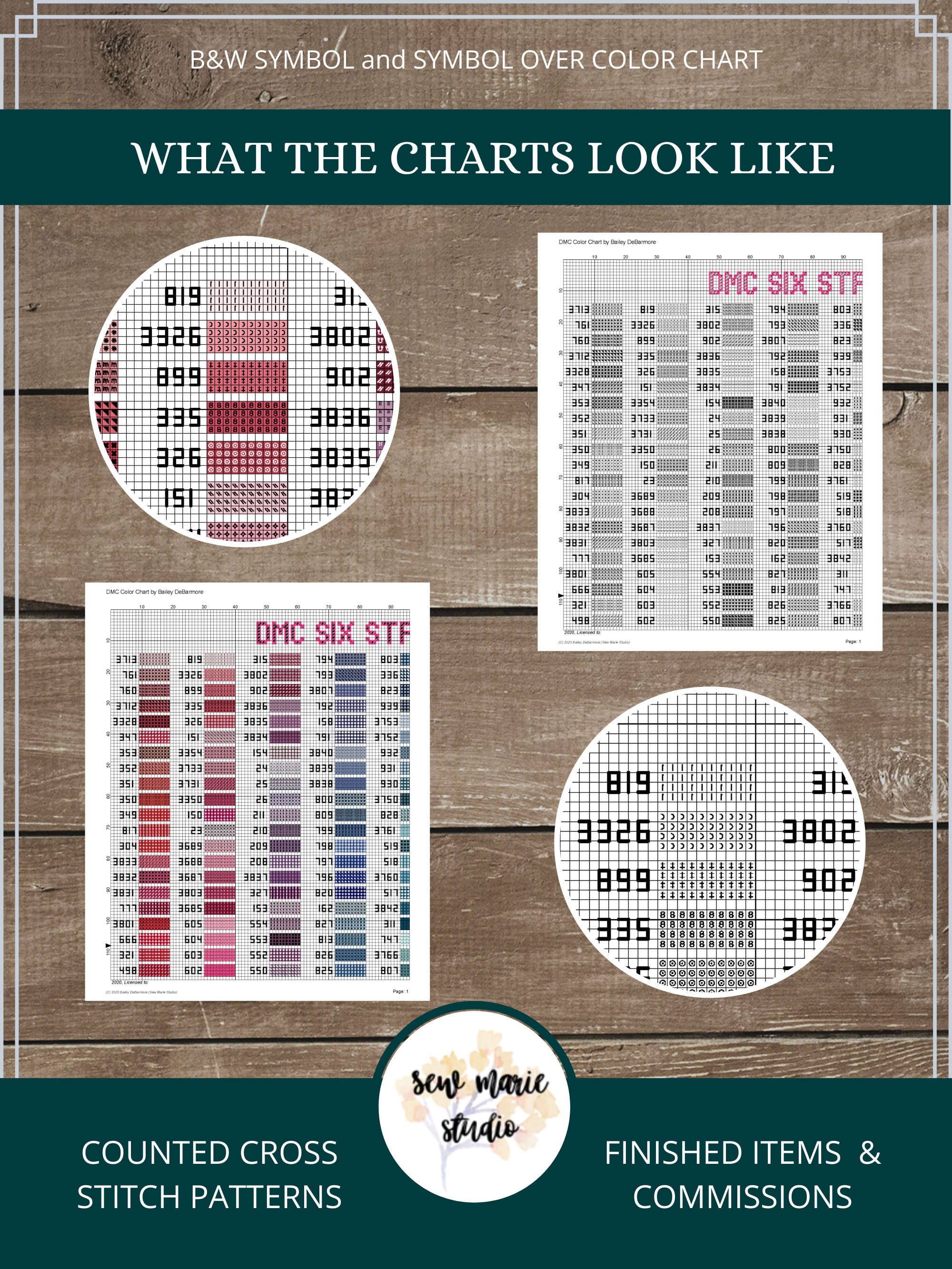 Floss Color Chart Cross Stitch Pattern, COLOR ORDER, DMC Floss, Color ...