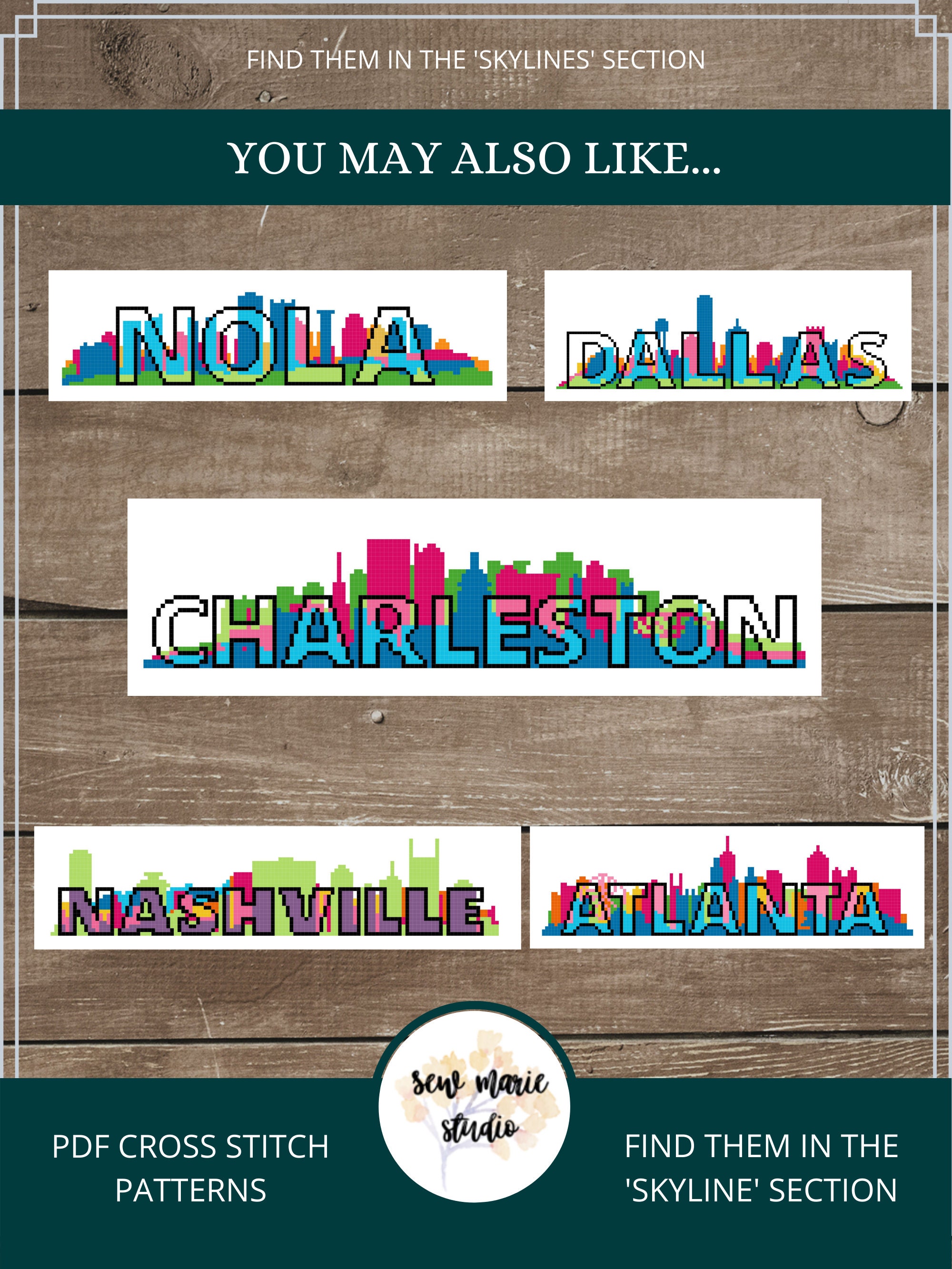 Rainbow Row Charleston South Carolina Digital Cross Stitch - Etsy