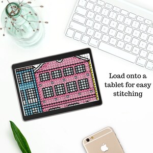 Rainbow Row Charleston Cross Stitch Pattern, Wedding, Honeymoon (PDF ...