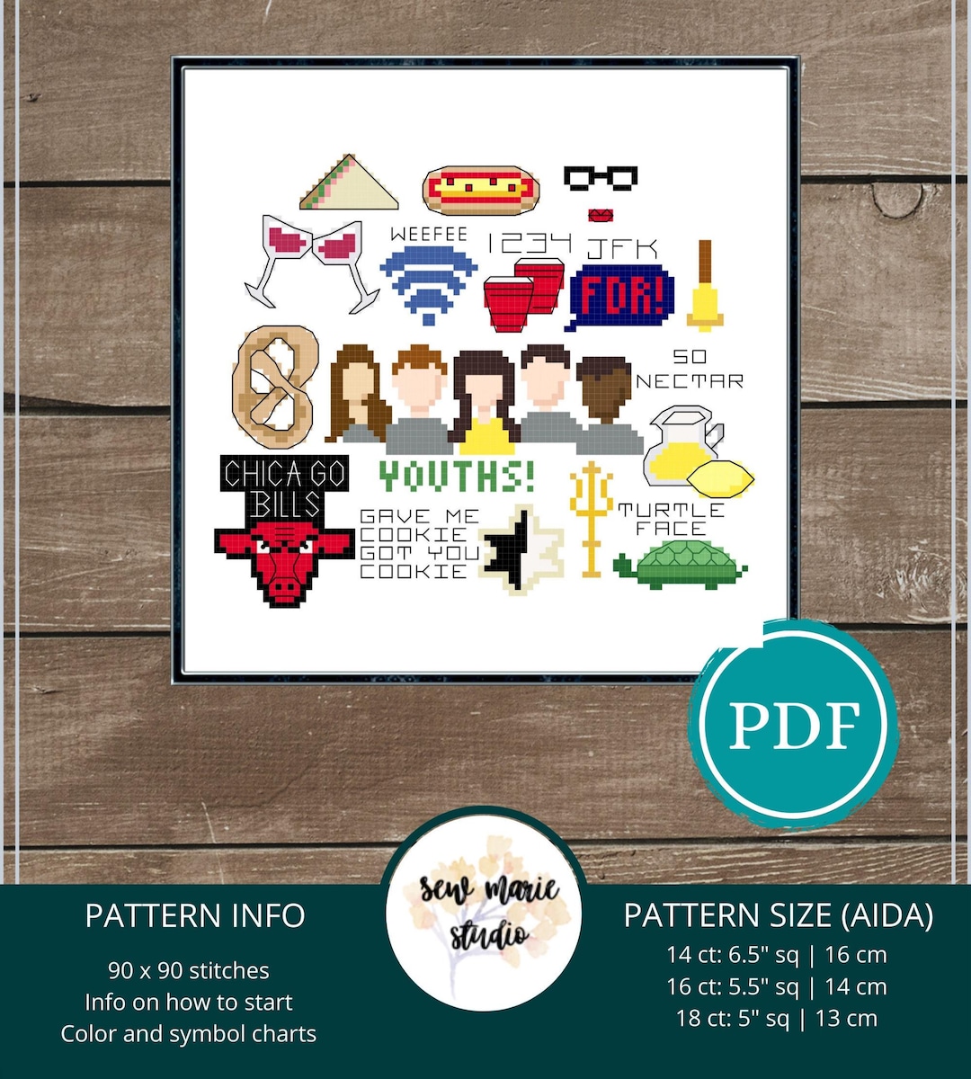 TV Show Cross Stitch Pattern, Fandom Sampler (digital Download) - Etsy