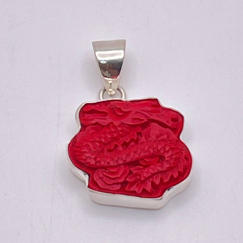 Cinnabar Pendant - Etsy