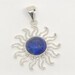 Charles Albert Lapis Lazuli Cabochon Sun Pendant Set in Fine - Etsy