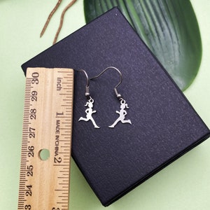 All Stainless Steel Shiny RUNNER EARRINGS on Stainless Earring Hooks or ...