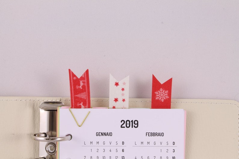 Set of 5 paper clips with text flags paper clips with font flag marking ...