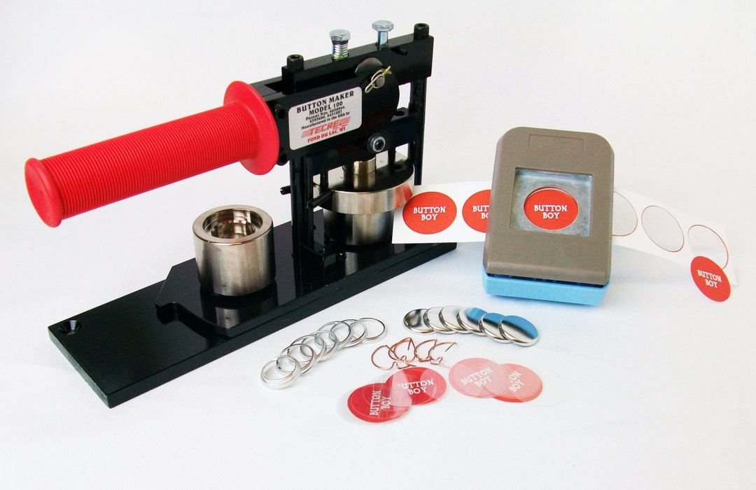 1" Button Making Kit - Button Machine, Button Boy Double Level Hand ...