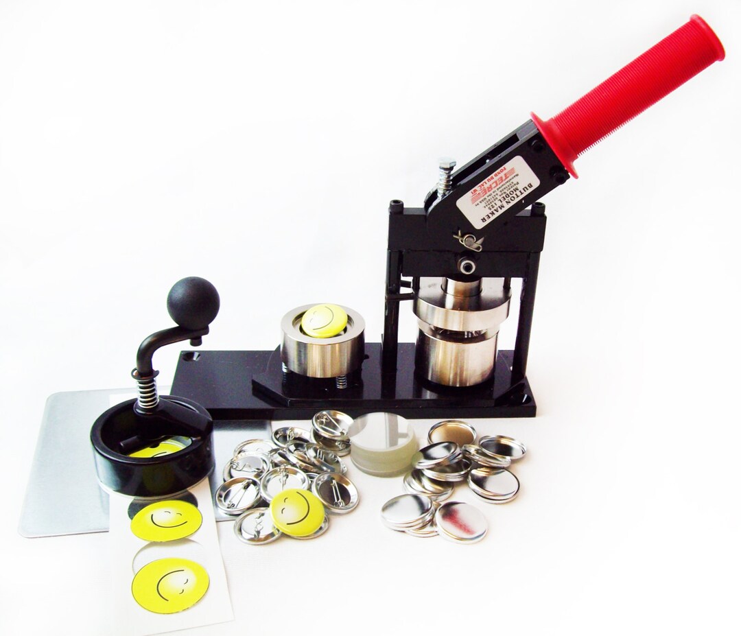 Tecre FABRIC Button Making Kit 1.25 1-1/4 Inch Machine, Mini Rotary ...