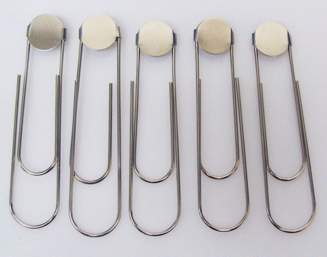 50 Giant Paperclip Bookmarks With Glue Pad Jumbo Paper Clip - Etsy