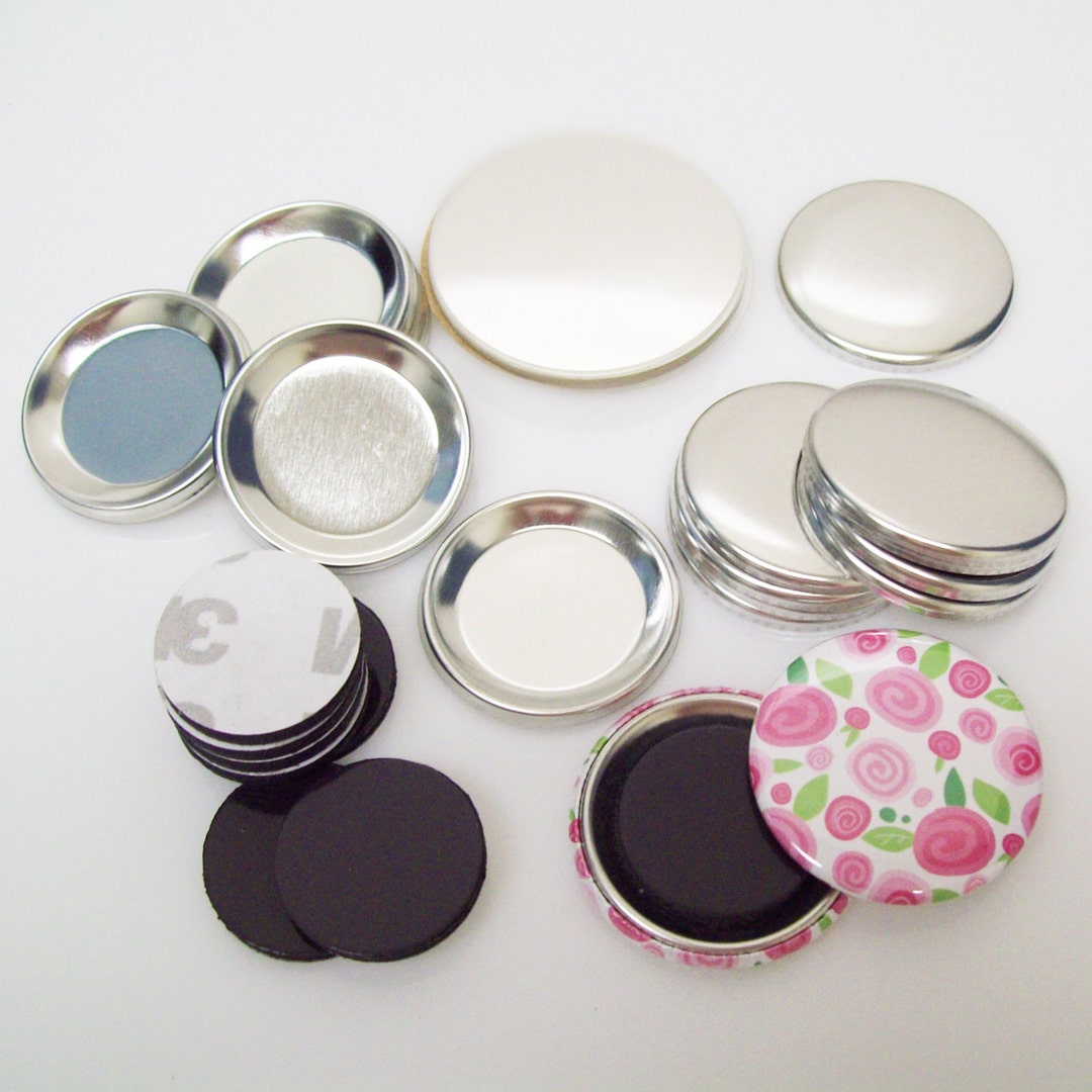 1-1/2" (1.50 Inch) Complete Rubber MAGNET Button Parts for Button Maker ...