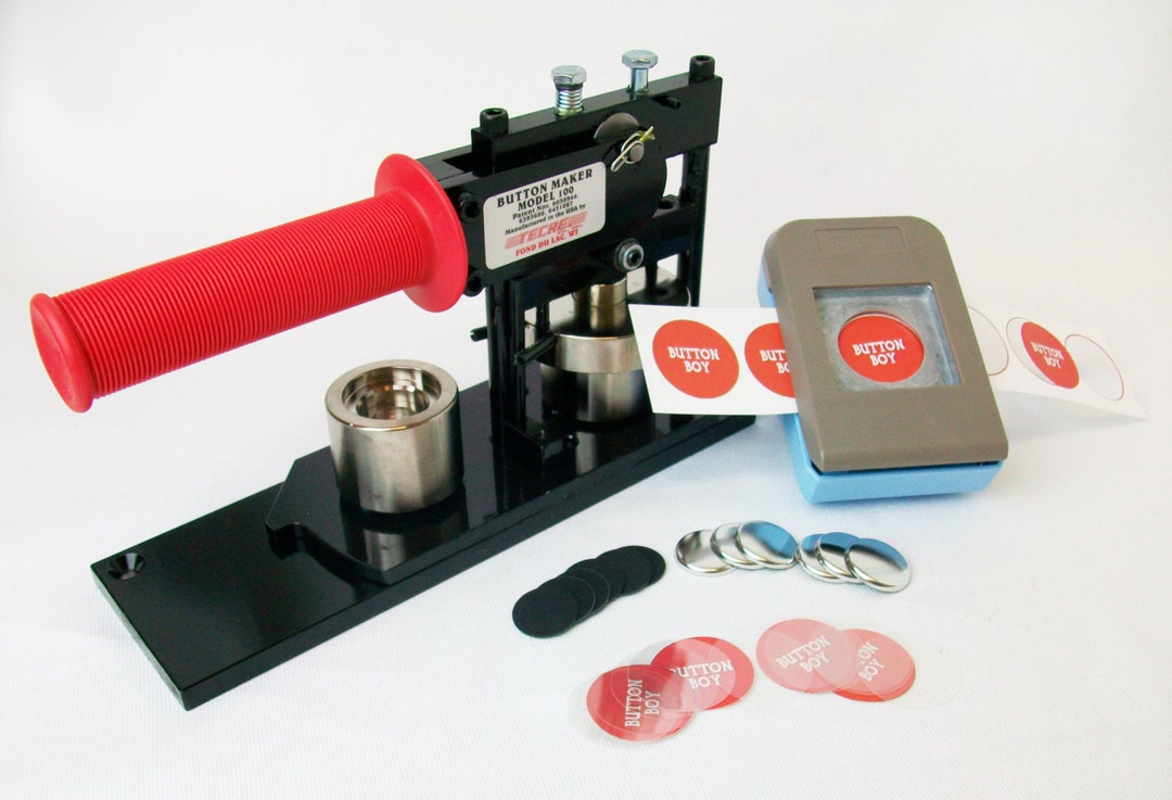 1" Tecre Button Making Kit - Button Machine, Button Boy Double Level ...