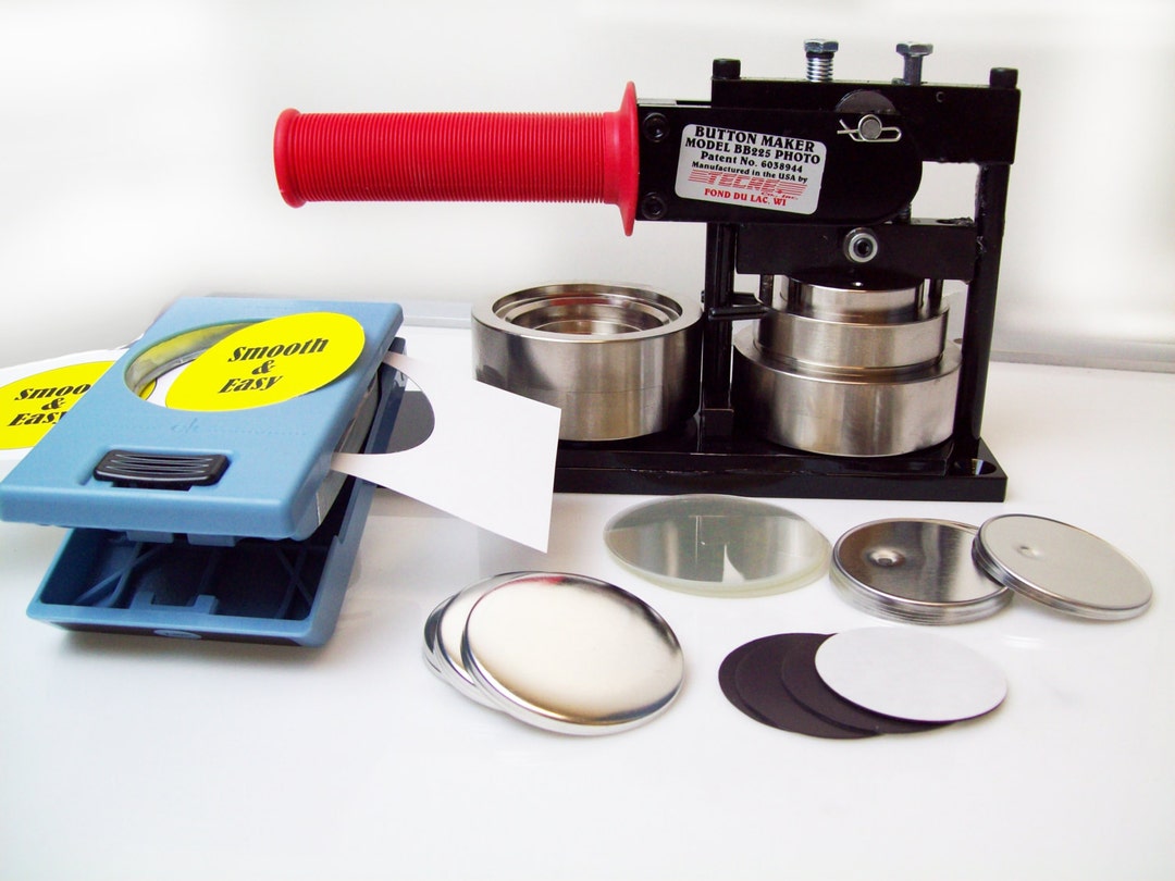 PHOTO & Paper Button Making Kit 2.25" - Machine, EK Success Punch, 100 ...