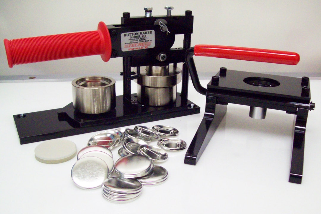 Tecre Model #150 1-1/2" Button Maker Machine, Graphic Punch, 250 Pin ...