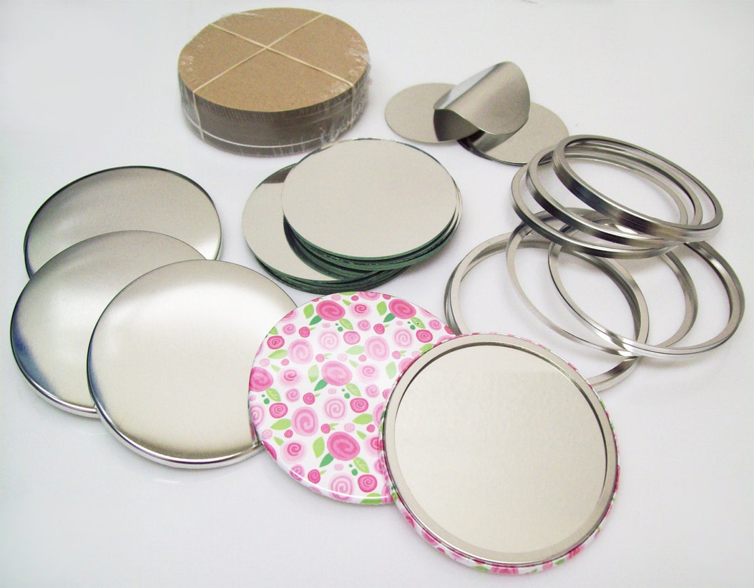 3 Inch Pocket Cosmetic Mirror Button Parts for Button Maker Machines ...