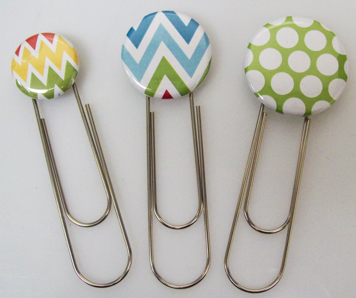 50 Giant Paperclip Bookmarks With Glue Pad Jumbo Paper Clip 3.5" - Etsy