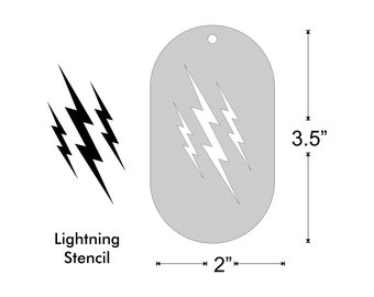 Lightning Stencil | Etsy