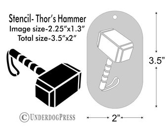 Thor Hammer Stencil - Etsy
