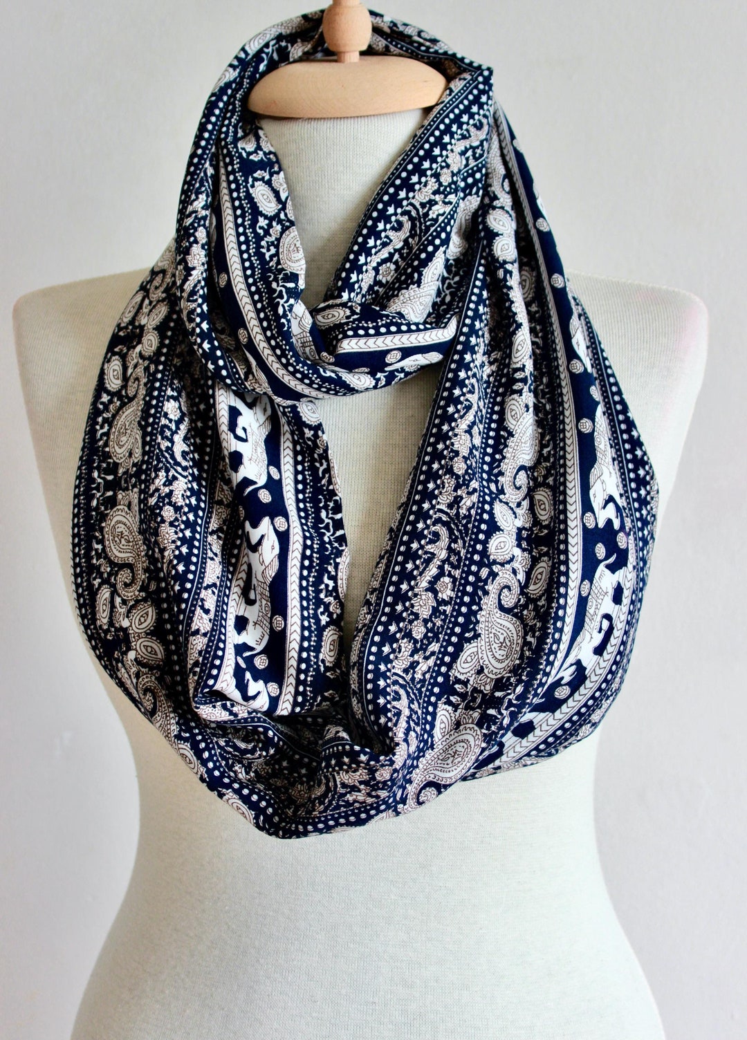 Elephant so Soft Cotton Infinity Scarf / Unisex Scarf / Elephant Gift ...