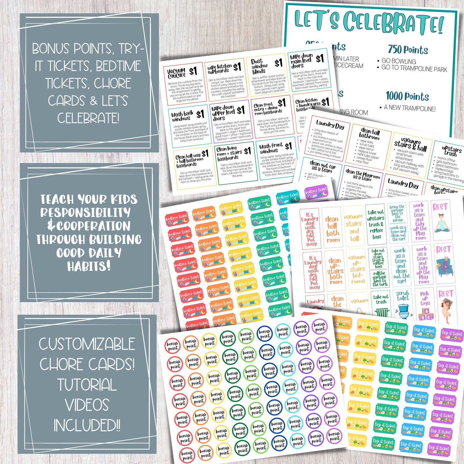 Kids Responsibility Checklist Printable Chores Checklist - Etsy