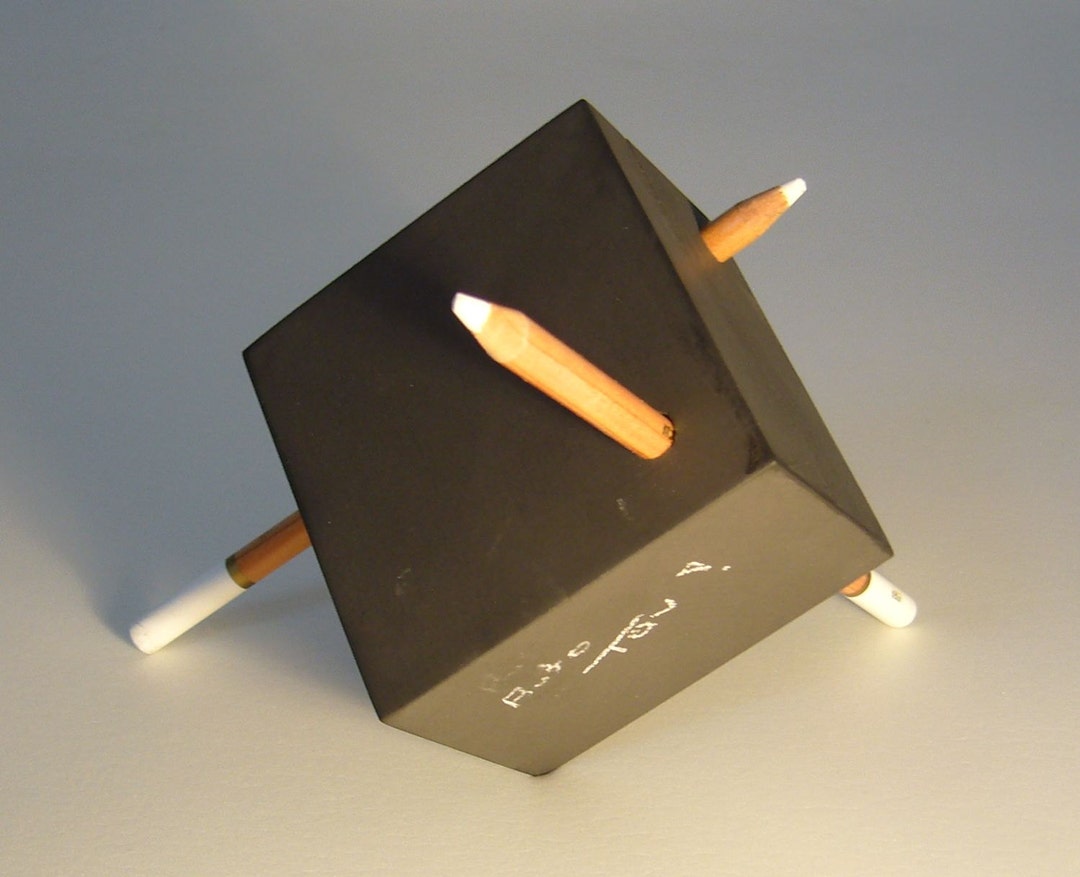 Memo rock Chalk Cube With Piece of Chalk - Etsy