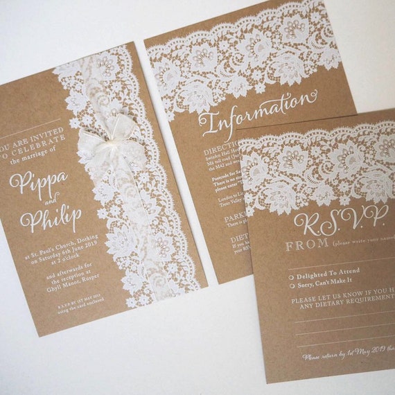 Vintage Lace Invitations
