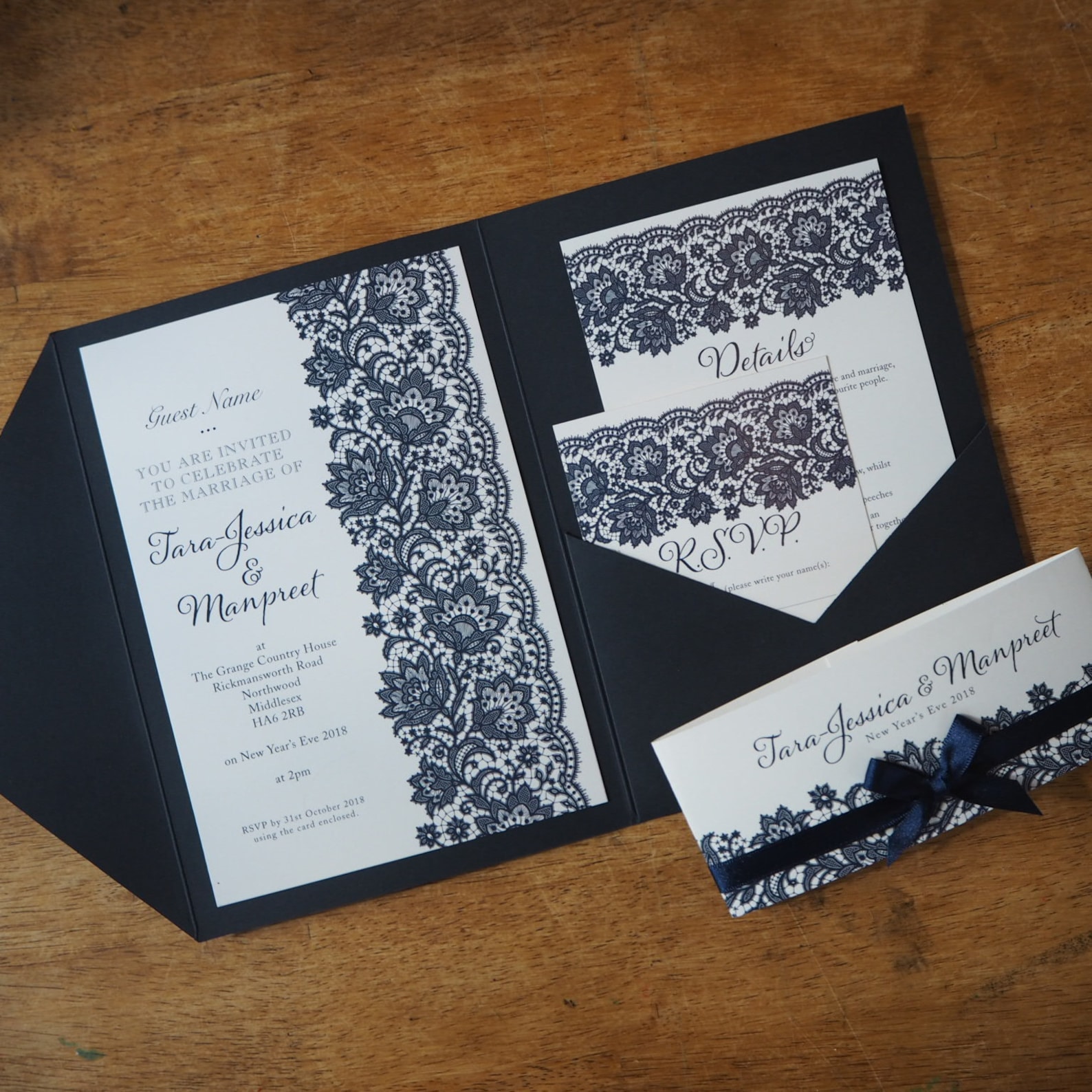 Pocketfold Wedding Invitation - Etsy UK