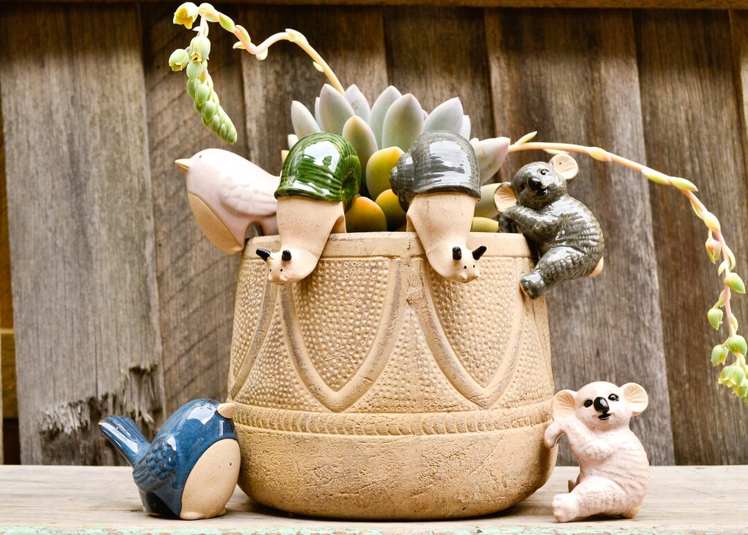 Handmade Ceramic Pot Planter Pals Ceramic Pot Hanging Animals - Etsy UK