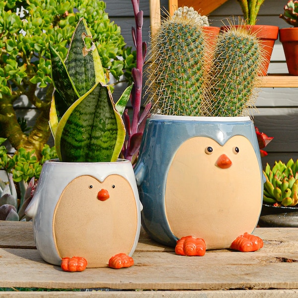 Penguin Plant Pot - Etsy