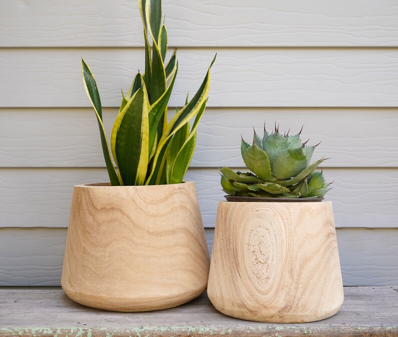 Modern Natural Timber Indoor Plant Tub Pot Planter - Etsy