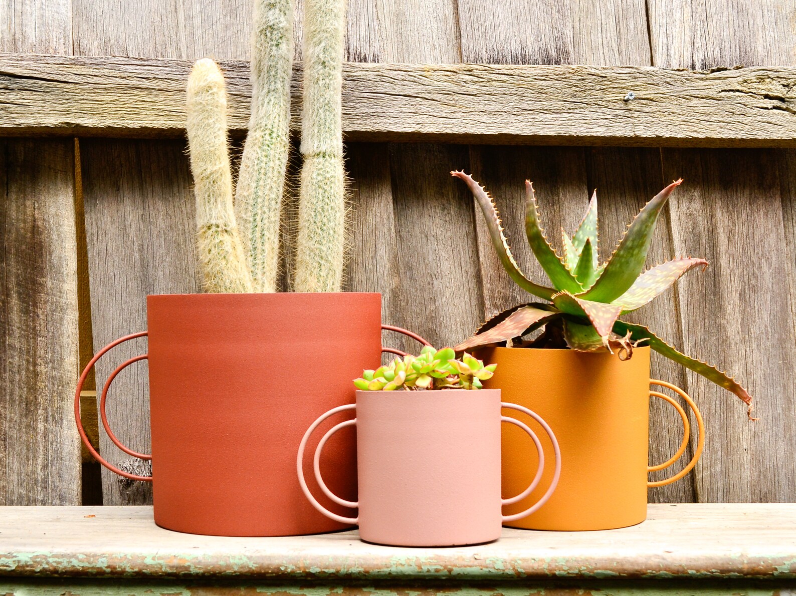 Modern Minimalist Matte Monotone Metal Planters - Etsy