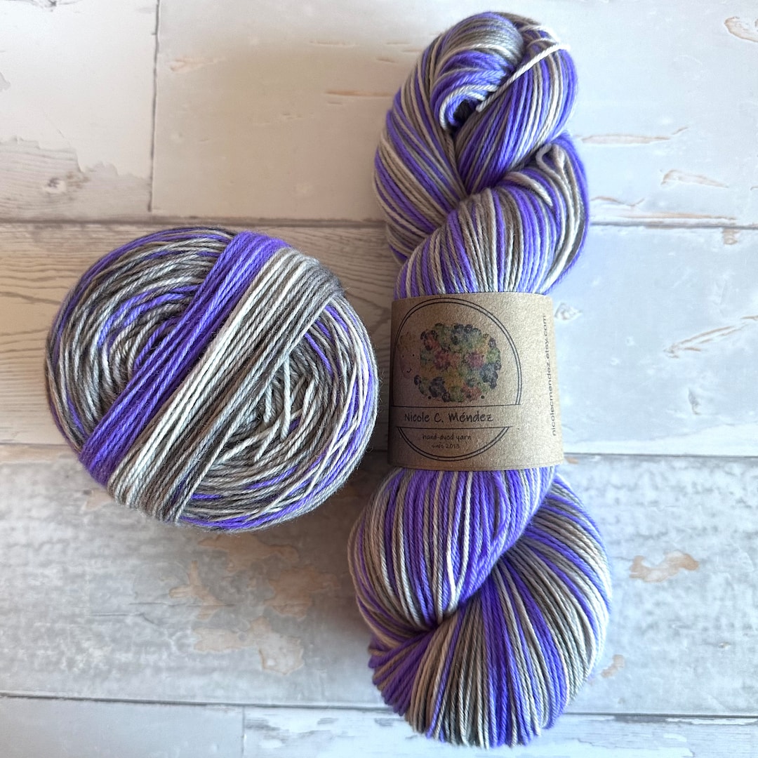 Purple Rain, 3 Stripes, Self-striping Sockyarn, Handdyed Sockyarn ...