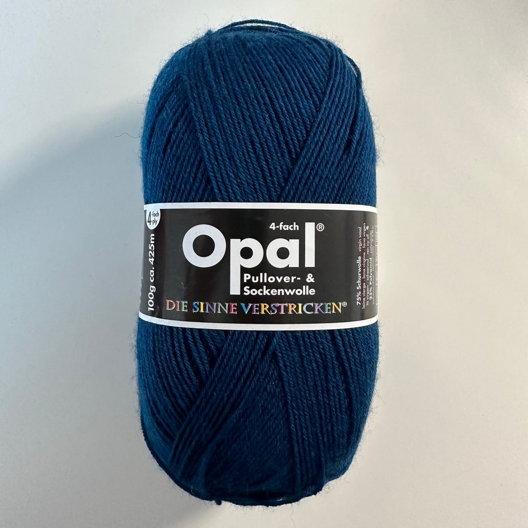 Opal Uni Color 5187 Petrol 4-ply 100 G/425 M Sockyarn - Etsy