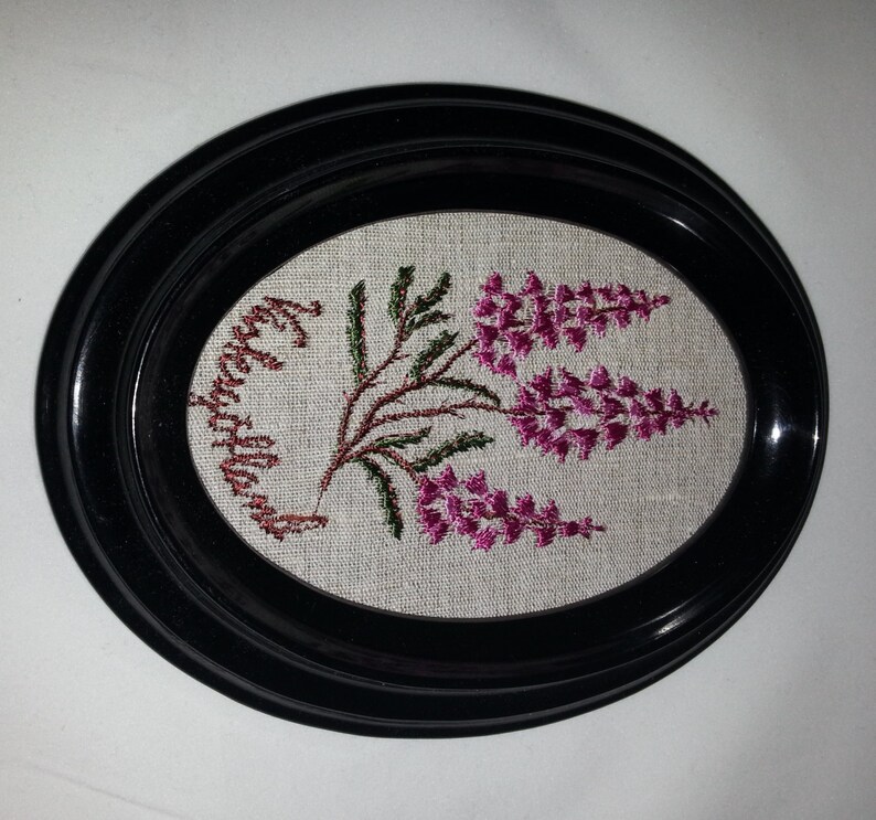 Embroidery Wallhanging Landscape Flower Heather of - Etsy