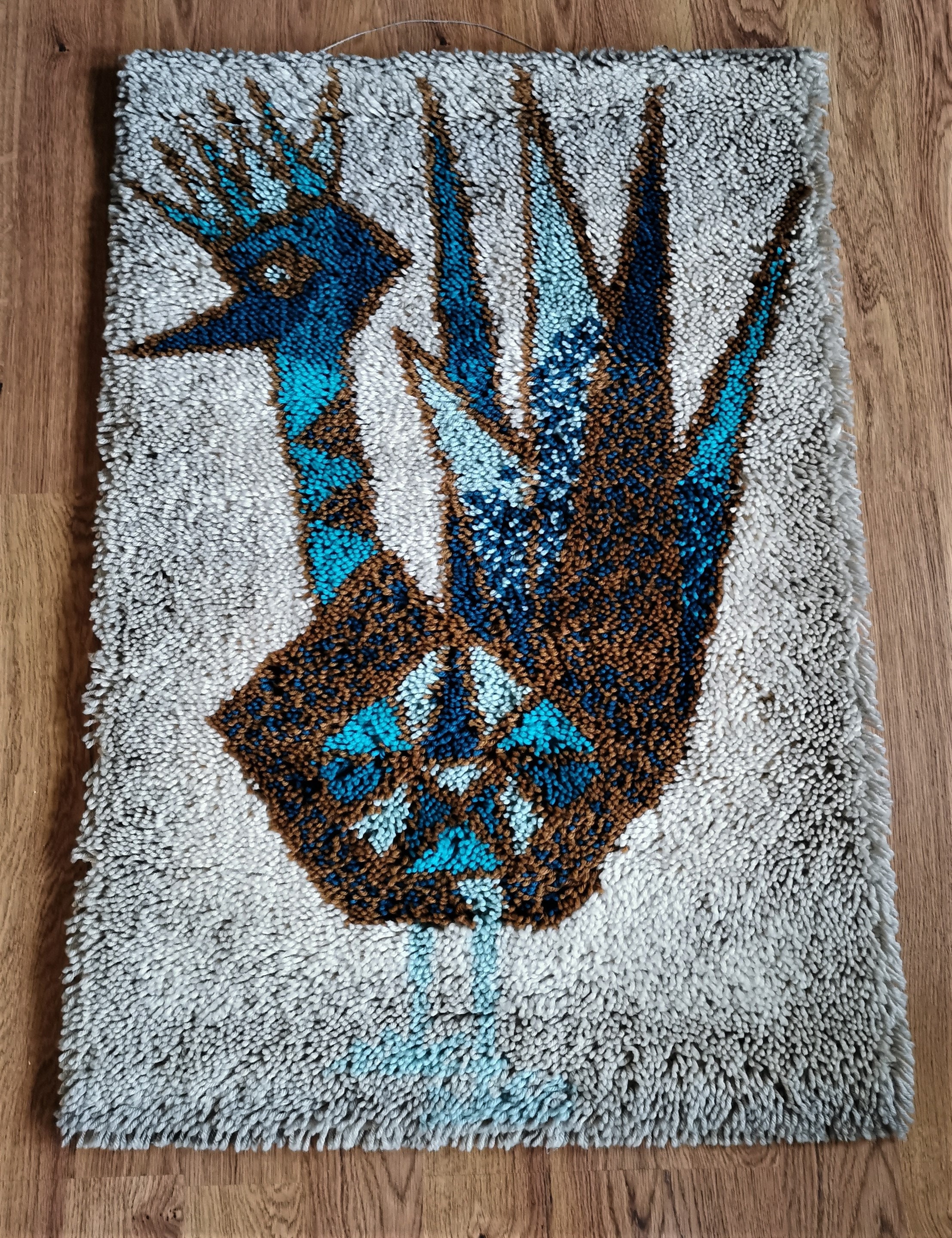 Denmark Design DAN RYA Handmade Wall Hanging Rya Rug With a Lovely ...